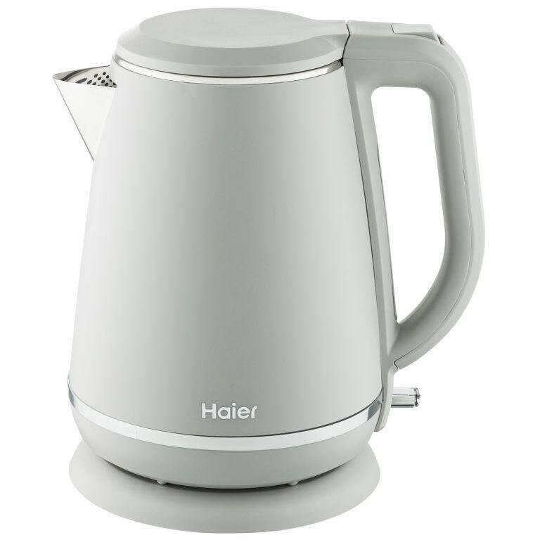 Чайник электрический Haier HK-502, пластиковый, закрытый нагревательный элемент, 3000 Вт