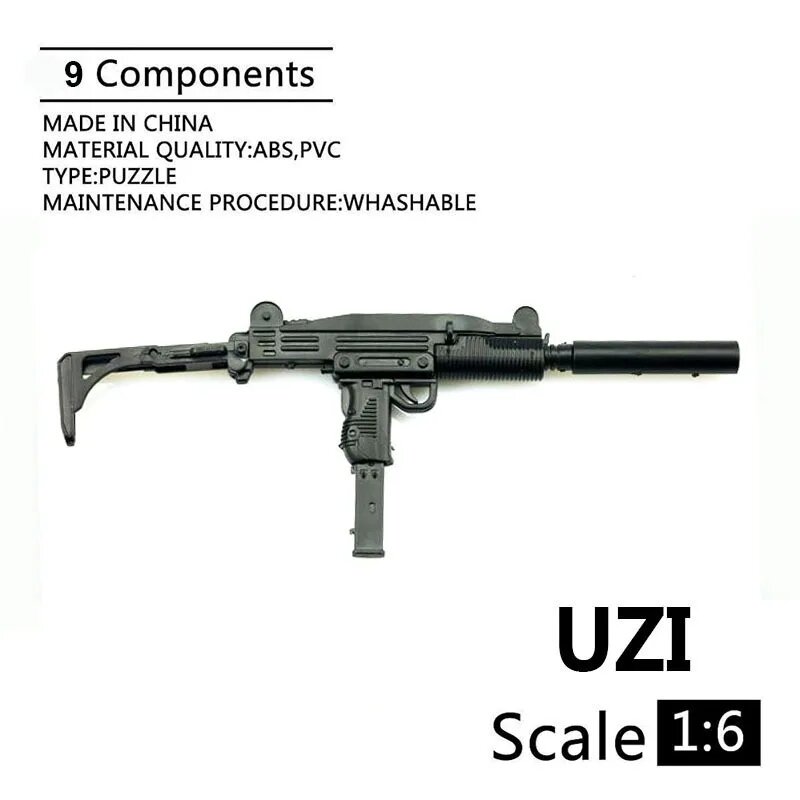 Пластиковый пистолет M134 Gatling Minigun 1:6 T800 Серый, UZI