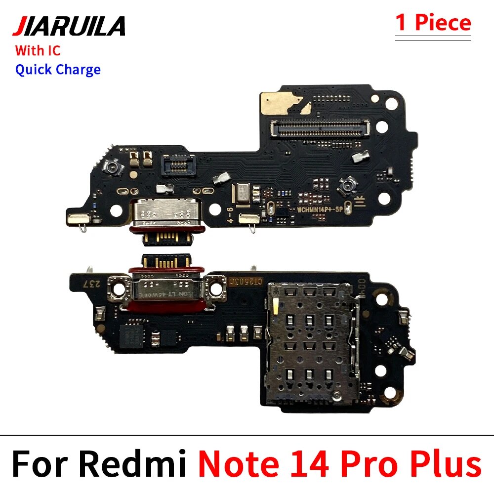 USB-порт для зарядки, гибкий кабель, разъем для Xiaomi Redmi 14C Note 14 Pro Plus 4G 5G с микрофоном