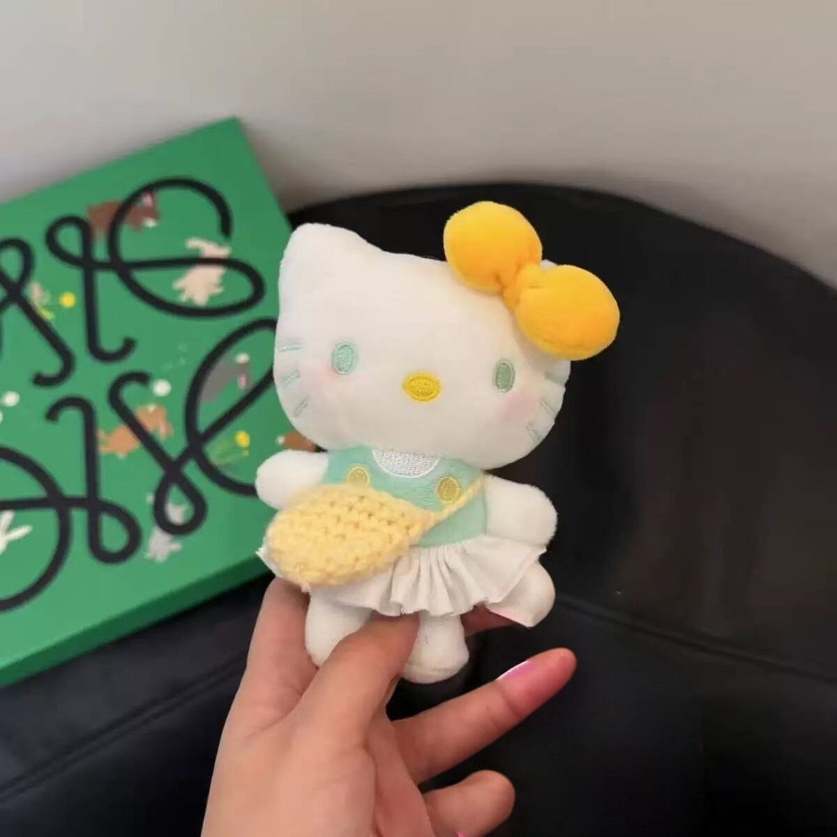Плюшевая игрушка-брелок Hello Kitty Little Chef, подвеска на рюкзак в виде котика KT, украшение для девочек.