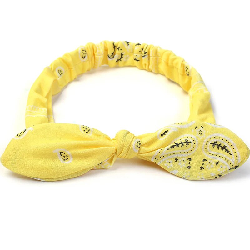 Желтая повязка на голову Mehayi с бантом, S2-Yellow