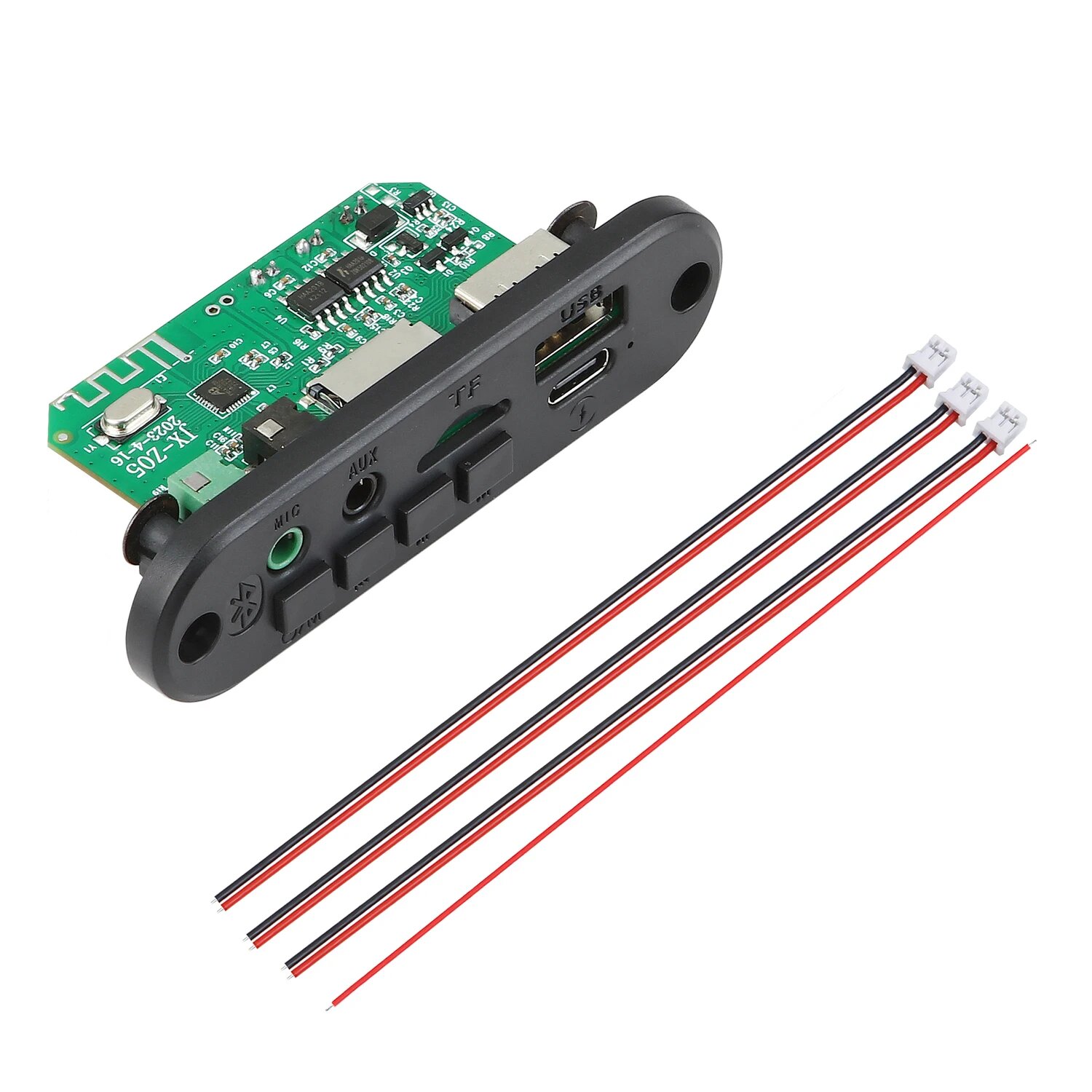 Mp3-декодер DC 3,7 в-5 в с Bluetooth, 6 Вт, усилитель, Автомобильный MP3-плеер 3,5 мм, микрофон, гарнитура, запись звонков, TF, AUX, USB, FM-радио