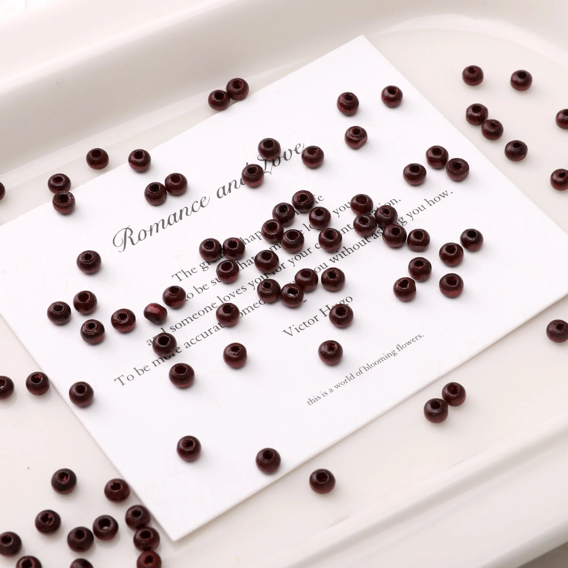 JXLOVEWJ деревянные бусины 20 шт Коричневый, 1 Size 3x4mm