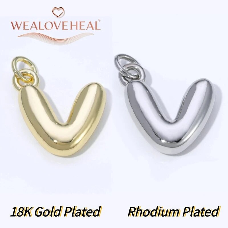 Бусина WEALOVEHEAL V, Родий, 18K Gold Plated