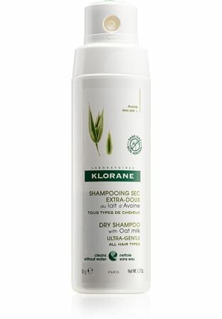 Шампунь сухой Klorane Ultra-Gentle Dry Shampoo with Oat Milk, для всех типов волос, 50 г