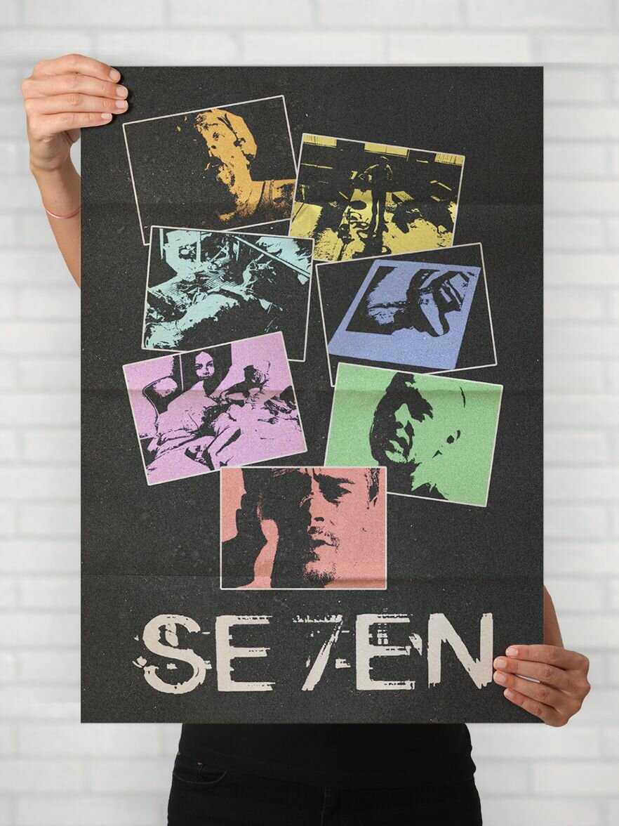 Плакат на стену для интерьера Семь (Se7en 5) - Постер по фильму кино формата А1 (60x84 см)