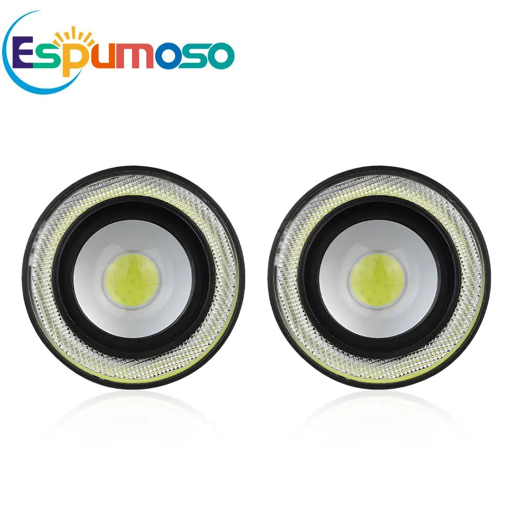 Светодиодные противотуманные фары 3.5" Angel Eyes, белые, 2 шт.