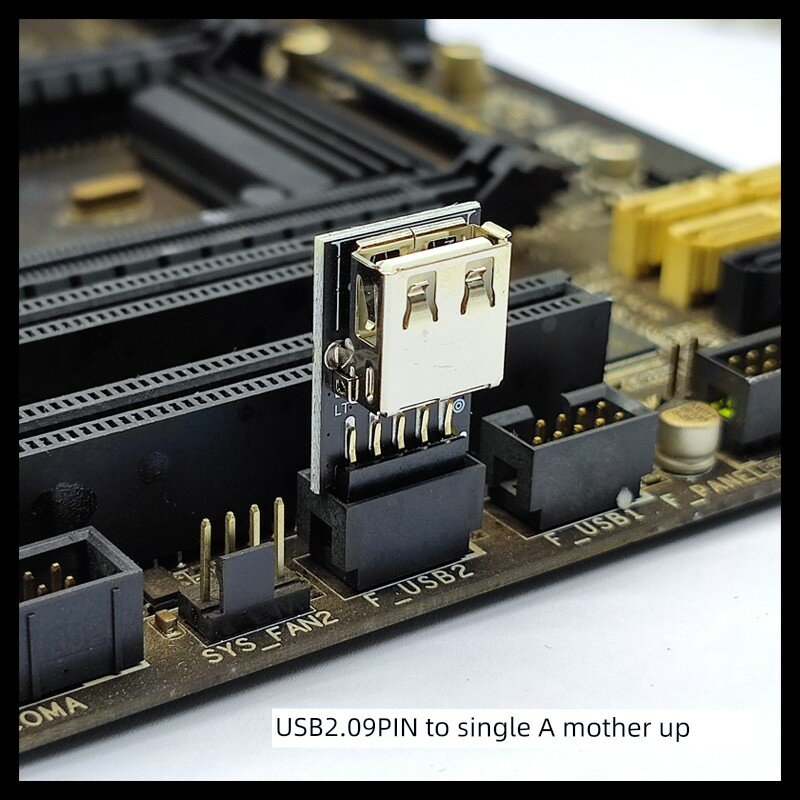 Материнская плата адаптера Bluetooth USB 9PIN к U2 с одним портом и ориентацией вверх для настольного компьютера