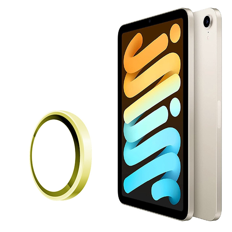 IPad Air 8/7/6 и 11/13-дюймовые модели 2024-2025 с желтой металлической рамкой и закаленным стеклом защитный экран, 1 шт