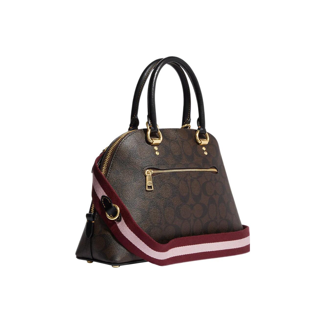 Сумка Coach, фактура тиснение, темно-коричневый — фото 1