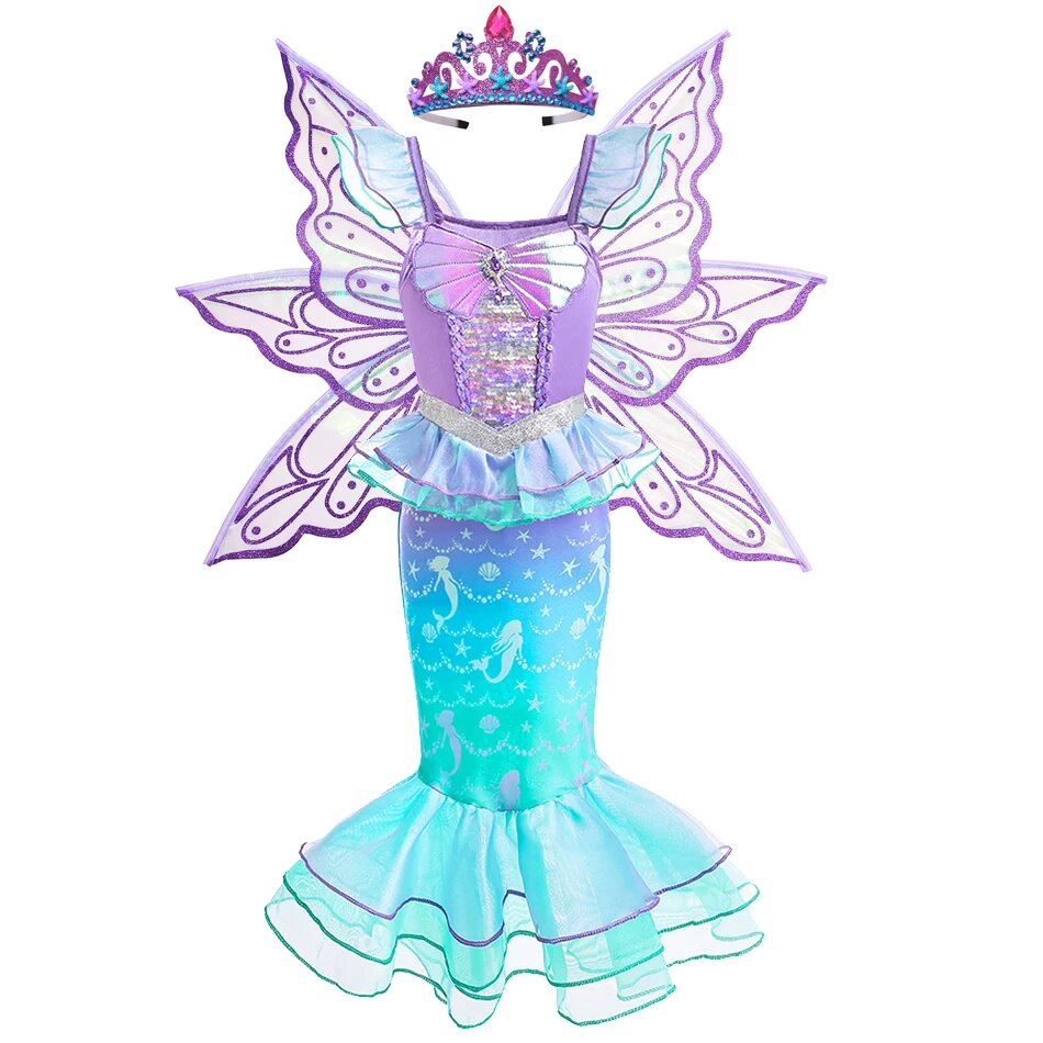 Детский костюм феи, размер 7-8T (Tag 140), цвет Mermaid Dress M