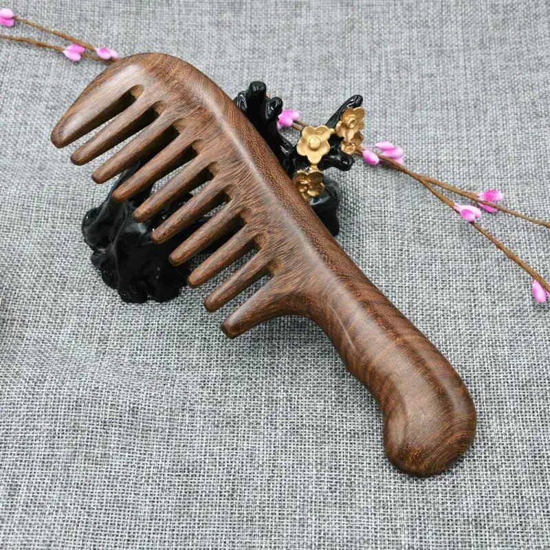 Массажная расческа из сандалового дерева Macroupta, Coarse Teeth