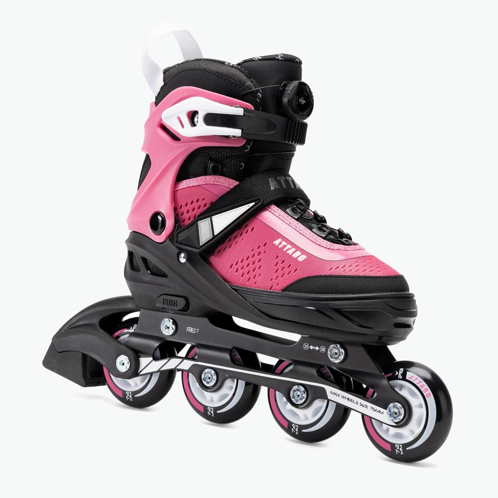 DECATHLON ролики ATTABO Stormglider 2, регулируемые, розовый, размер 39/42