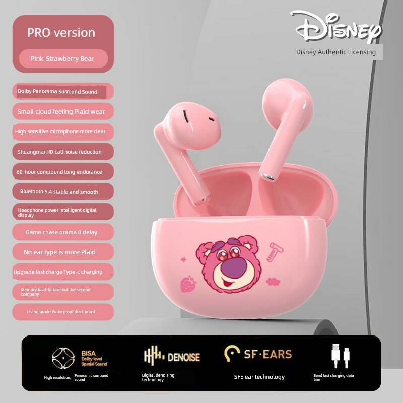 Премиум-наушники Disney Стройбери-Бер - Dolby Atmos, четкий звонок ENC, длительная автономность