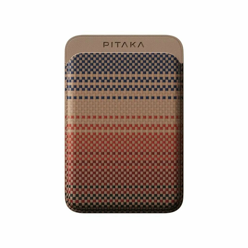Картхолдер магнитный PITAKA для смартфона Magnetic Woven Wallet Sunset