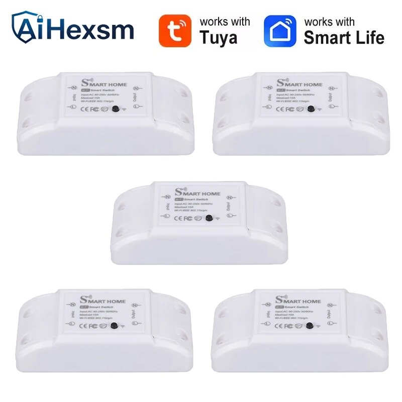 Wi-Fi мини-переключатель для умного дома, 5шт