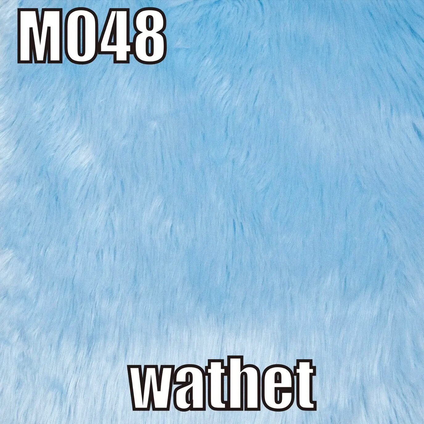 Искусственный мех голубой Moonfur, m048 wather, 4 см, half yard