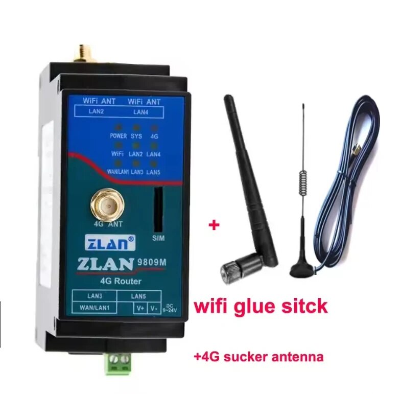 Промышленный 4G LTE роутер ZLAN 9809M, kit3