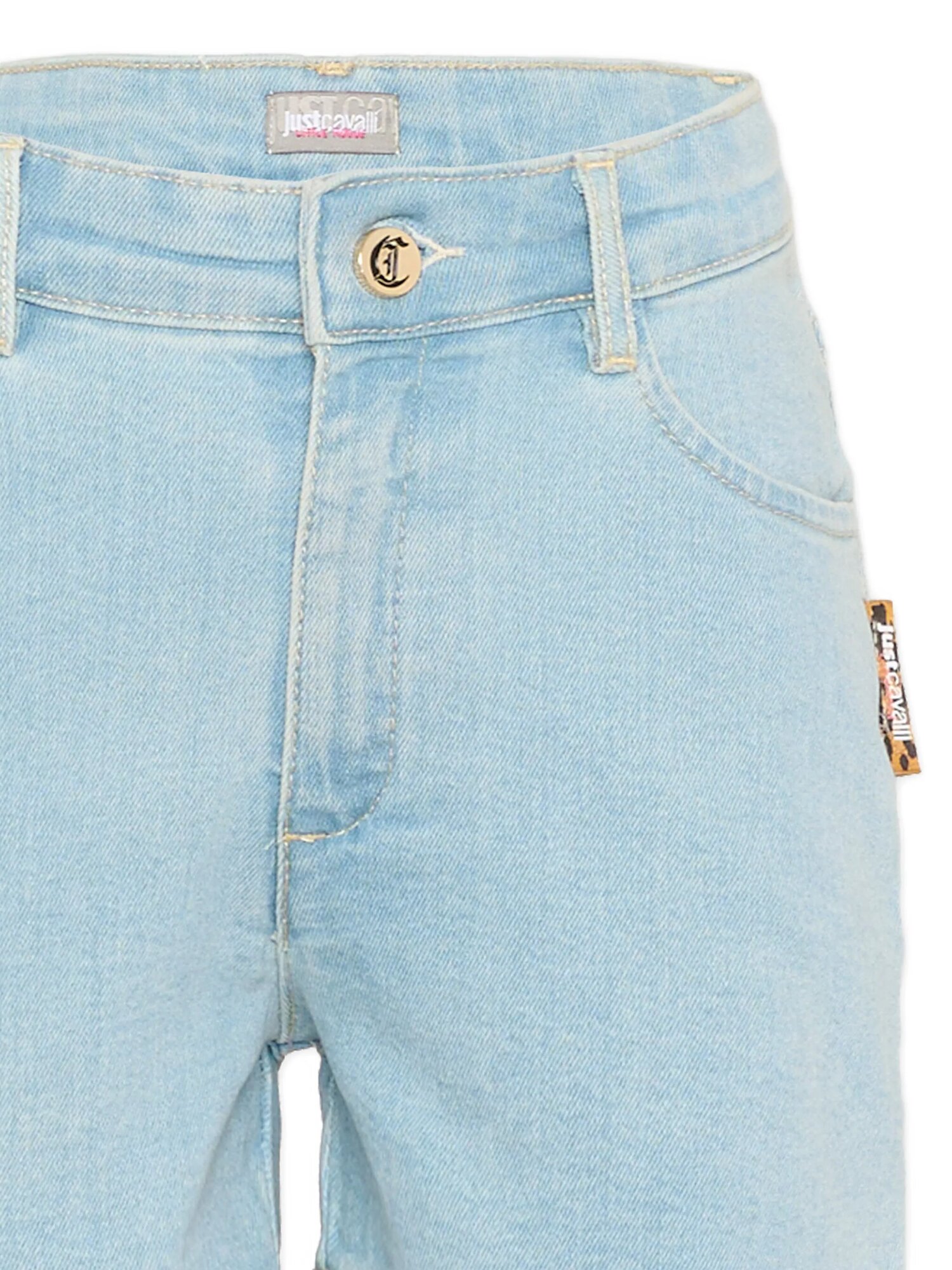 Шорты Just Cavalli Logo-patch denim shorts, размер 5 лет, синий — фото 1