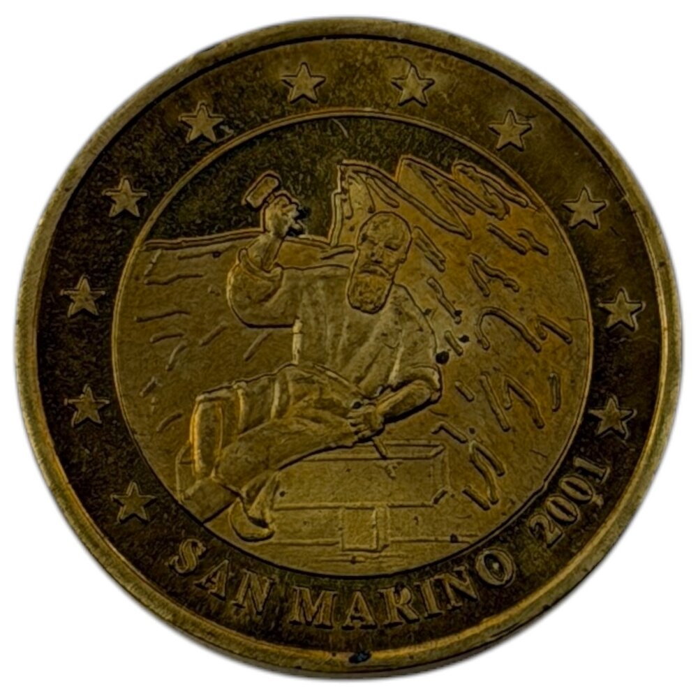Сан-Марино 20 евроцентов 2001 г. Specimen (Проба)