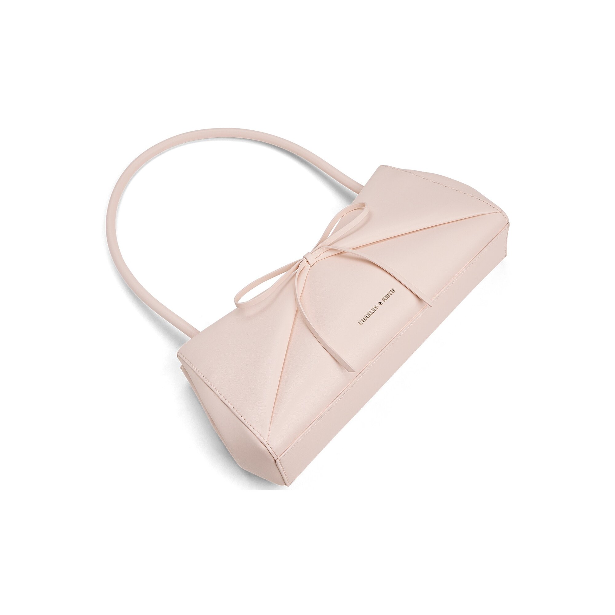 Сумка CHARLES & KEITH, фактура вязаная, светло-розовый — фото 1
