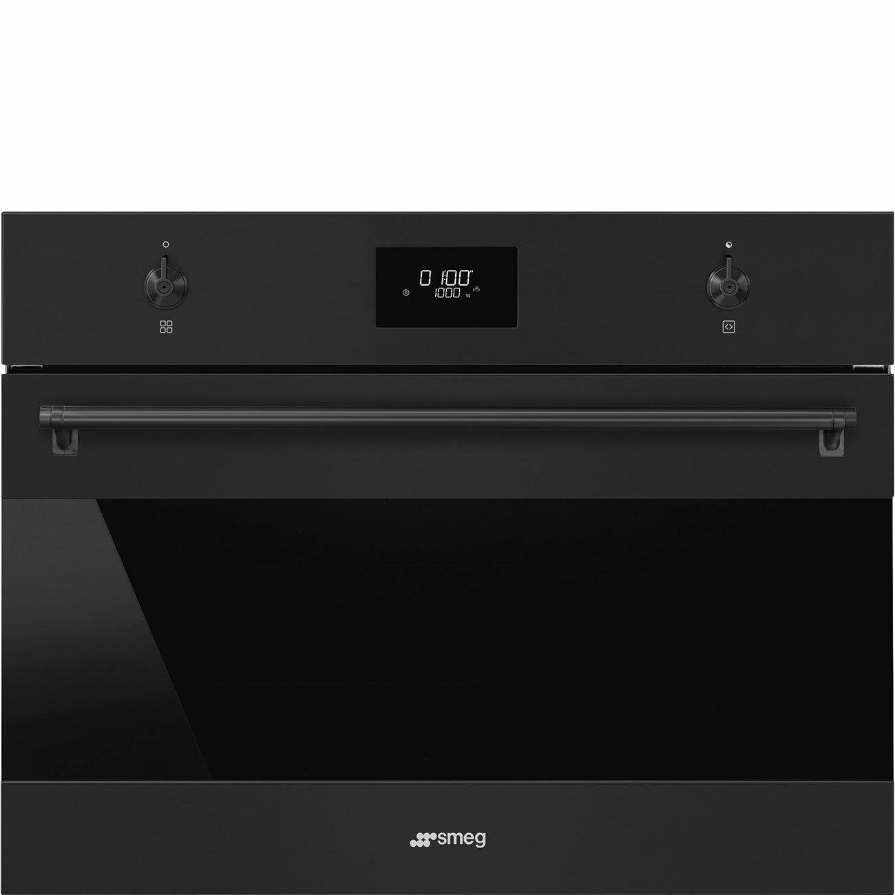 Встраиваемая микроволновая печь Smeg SO4301M0N, черный, гриль, эмаль лёгкой очистки