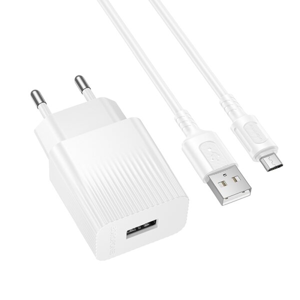 Зарядное устройство для телефона с кабелем Micro USB, 10.5W, 1 м