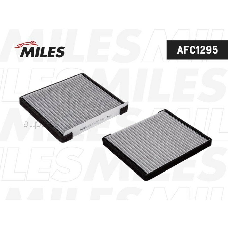 MILES AFC1295 Фильтр салона HYUNDAI Accent III (MC) до -07 (230x200x20) угольный