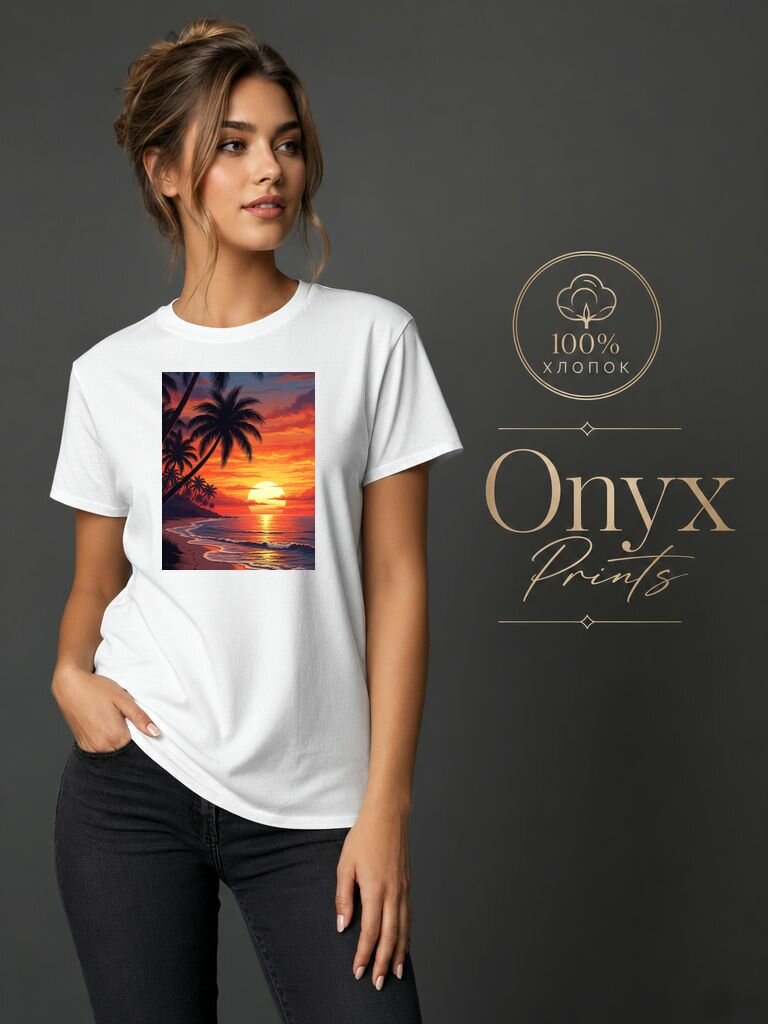 Футболка ONYX PRINTS, размер 5XL, белый