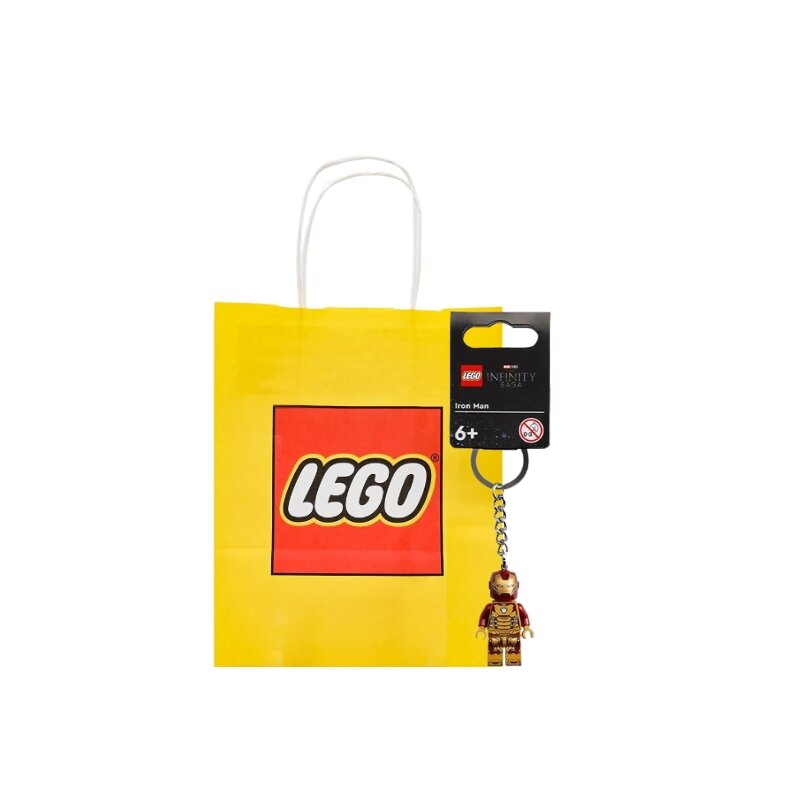 Брелок унисекс LEGO Super Hero Collection Iron Man 854240 1097639105, Iron Man Keychain+Paper Shopping Bag