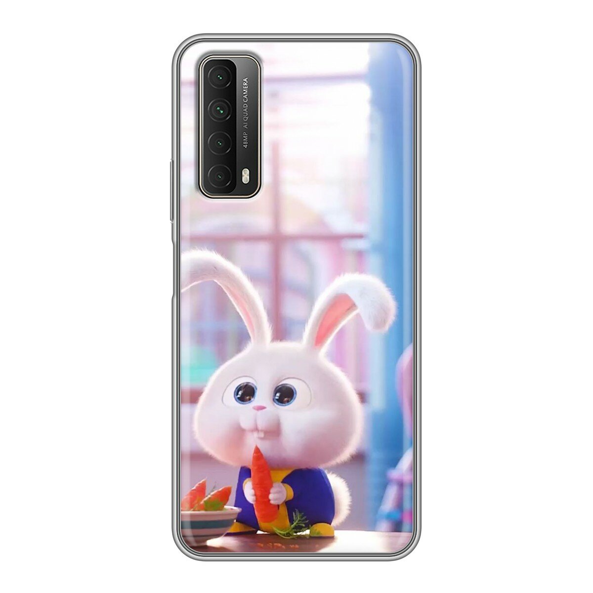 Чехол для Huawei P Smart (2021) с принтом для девочек с зайчиком (Хуавей П Смарт 2021)