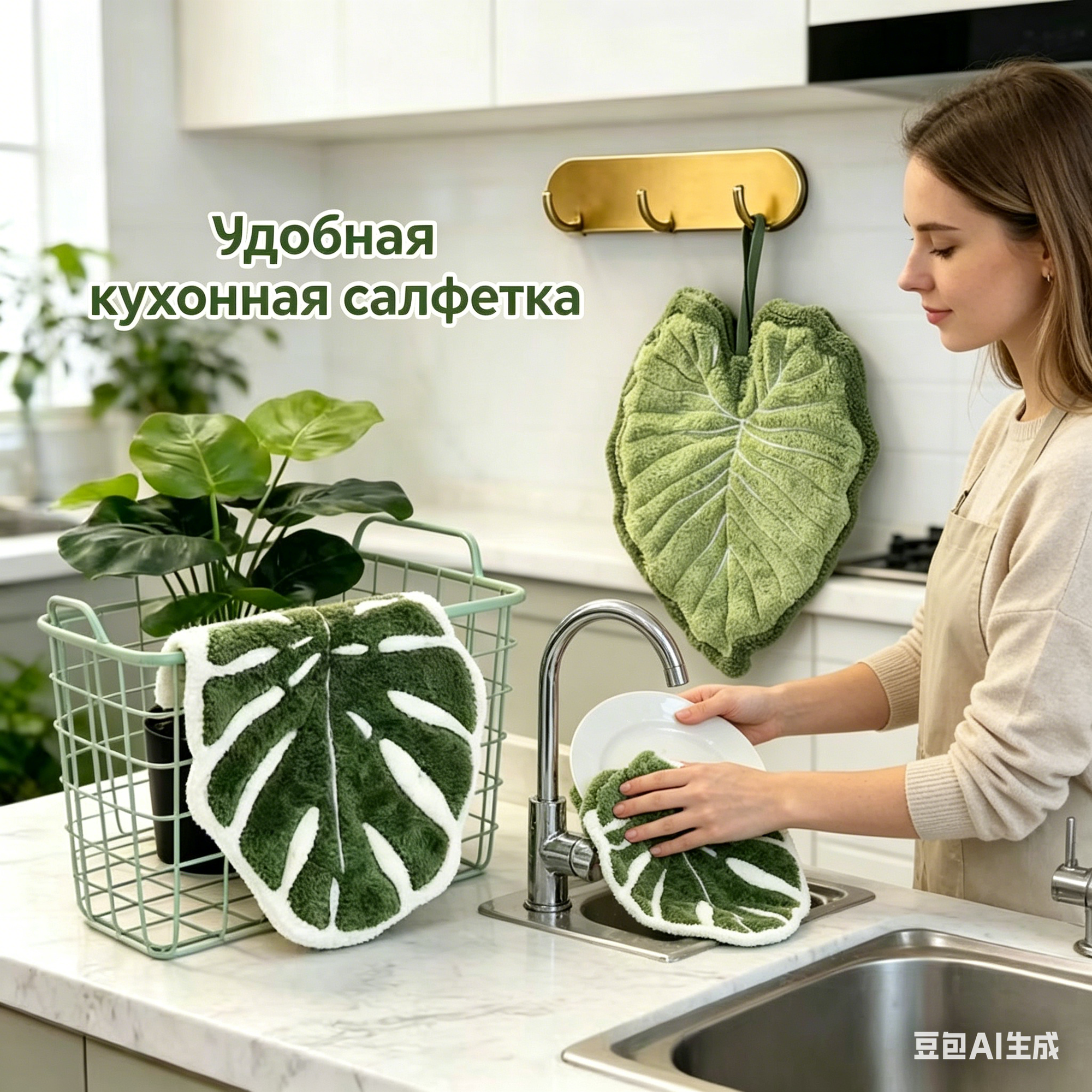 Симпатичный носовой платок, коралловый флис, утолщенный двухслойный носовой платок, две части