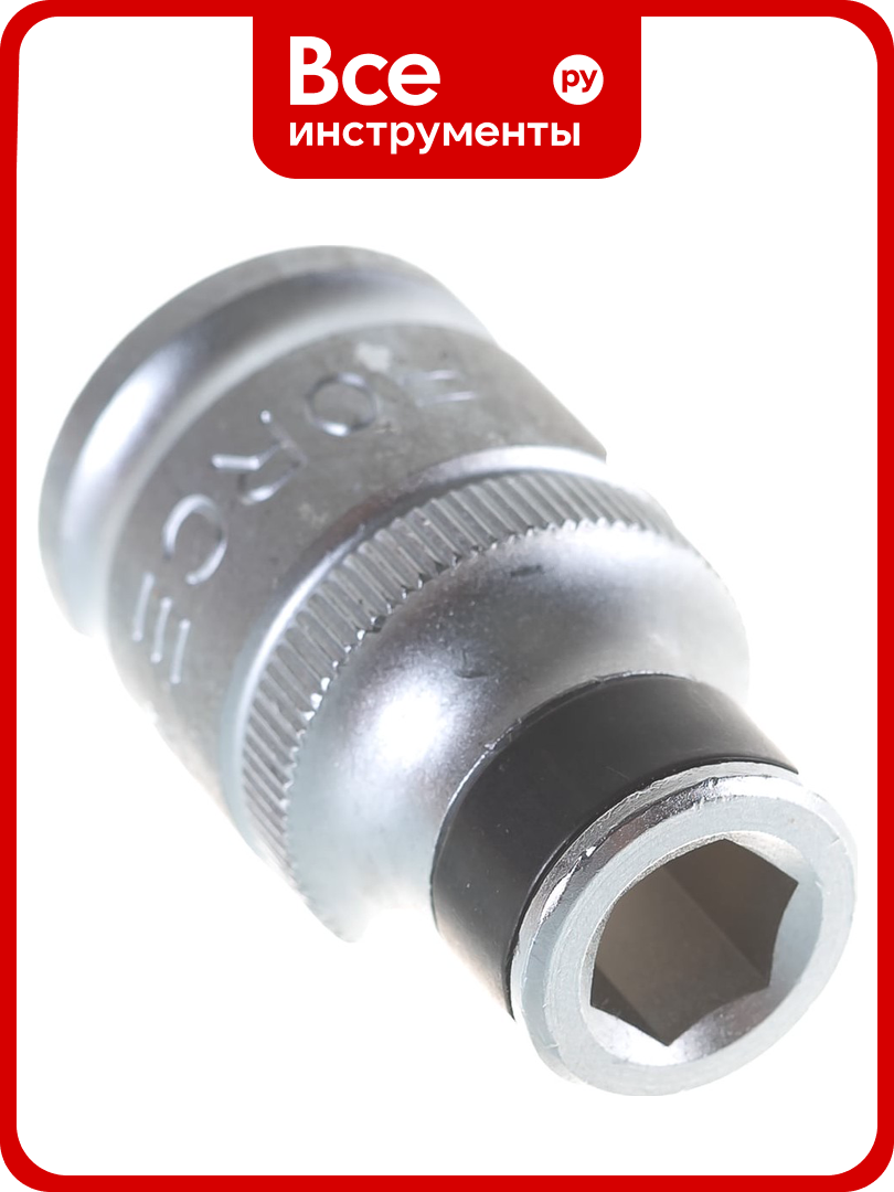 Держатель биты 1/2 х5/16 FORCE 81045 из сплава CrV с 1/2‑дюймовой посадкой и 5/16‑дюймовым HEX‑подключением