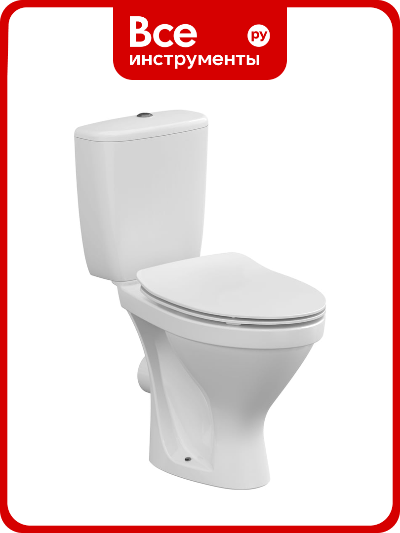 Унитаз-компакт, Cersanit, Cersanit melar 031 3/6 dpl eo slim 64234, 6л, санфарфора