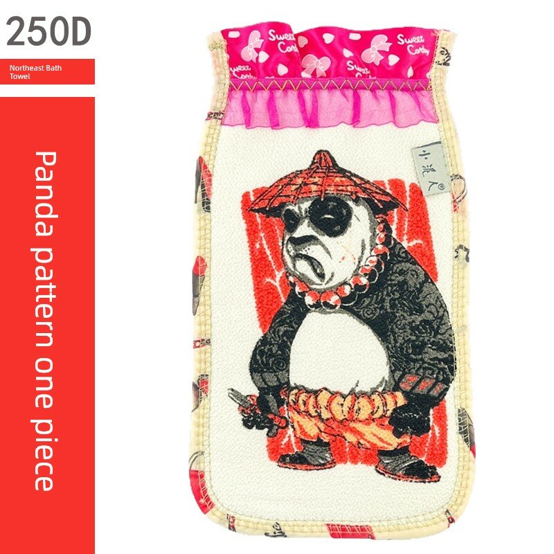 Пандовый узор для ванных скрабберов, 1 шт, средний абразив 250Д, ткань для очищения кожи