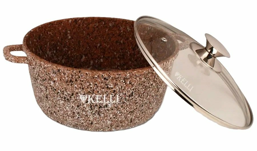 Кастрюля 1.5л Kelli KL-4018-16 коричневый