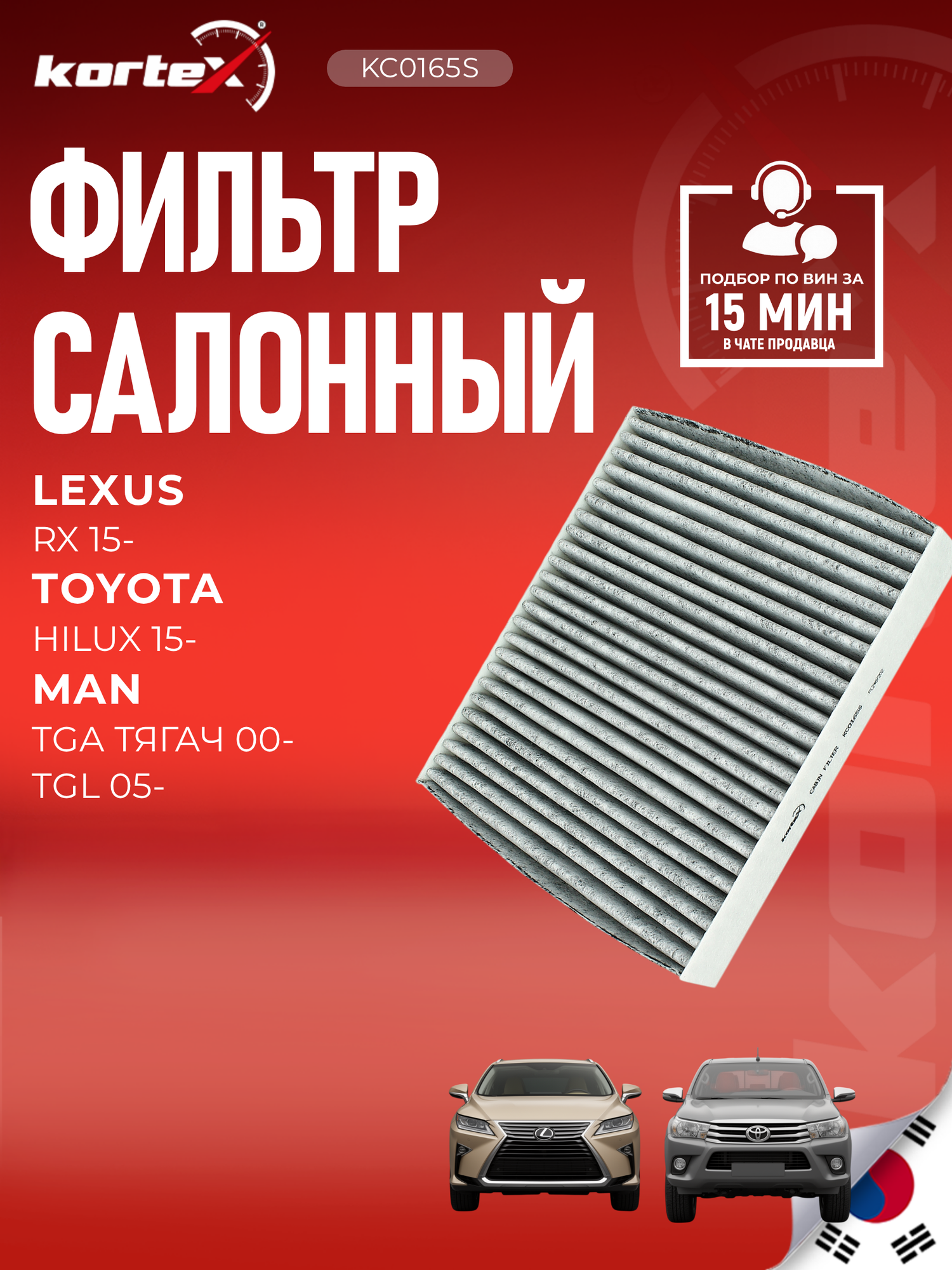 Фильтр салонный угольный Toyota Lexus RX, Prius 15-, Hilux, Camry, Corolla OEM CUK22032 87139-YZZ34