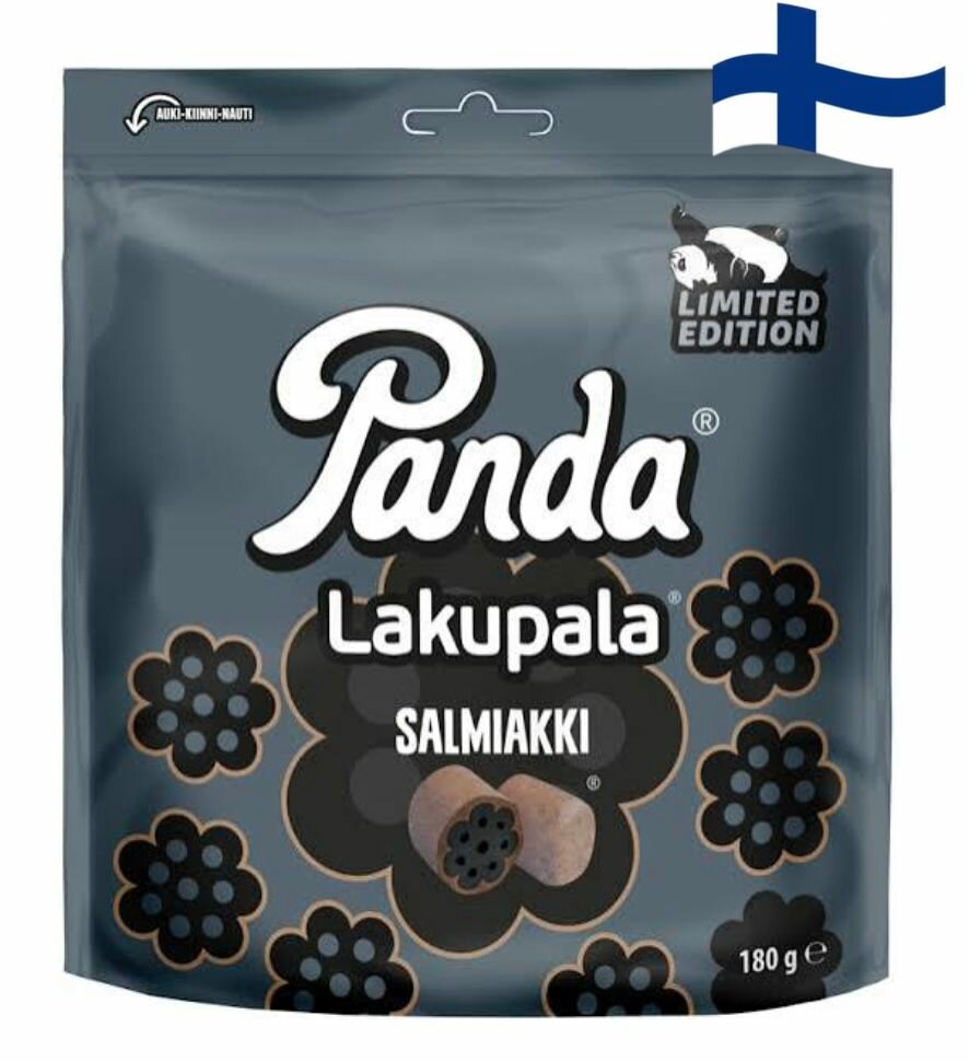 Panda Lakupala salmiaki лакрица в молочном шоколаде 180 гр (из Финляндии)