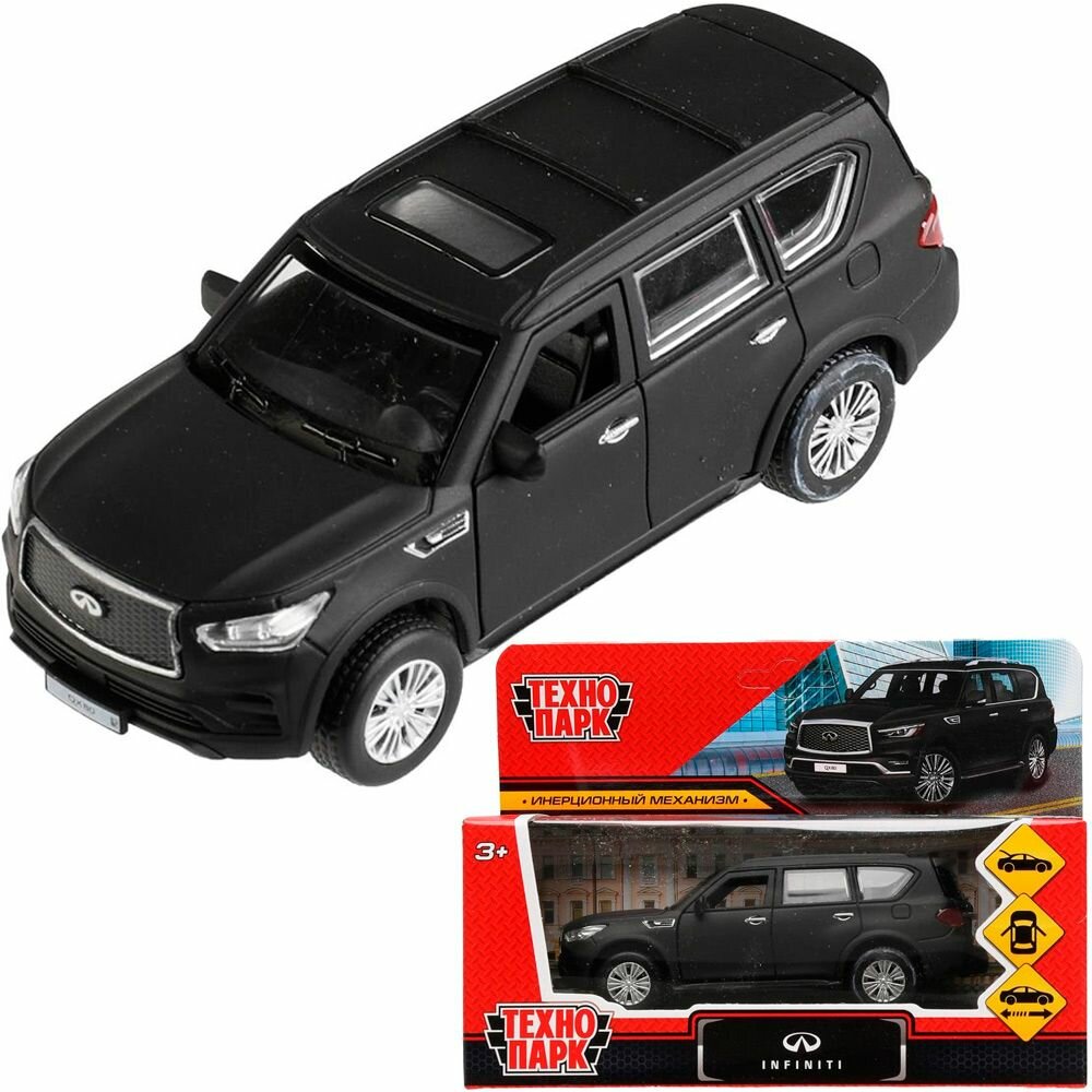 Машинка Технопарк Infiniti QX80, черный матовый, арт. QX80-12MAT-BK