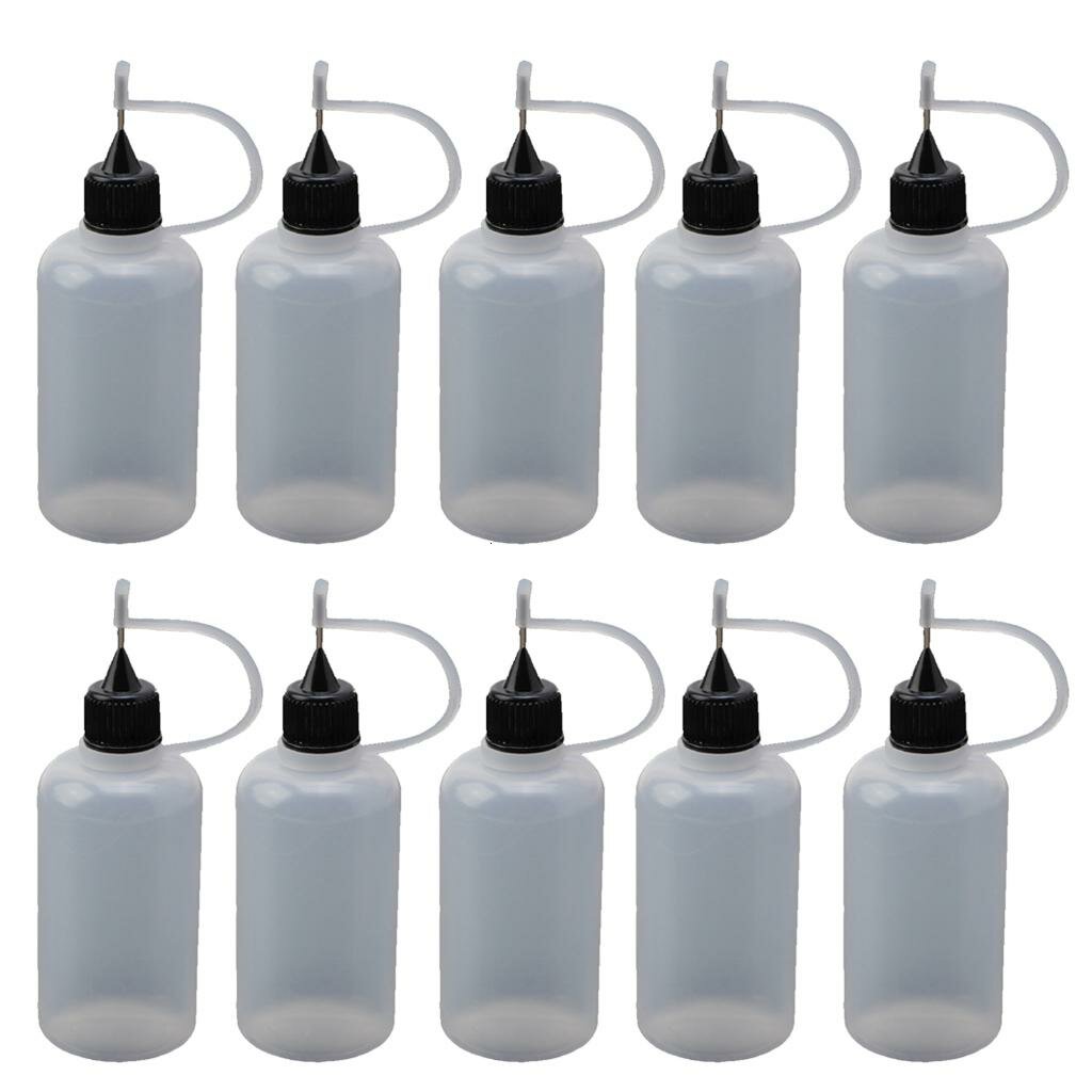 Клей в пластиковых капельницах с игольчатым наконечником, 10 шт, 50ml