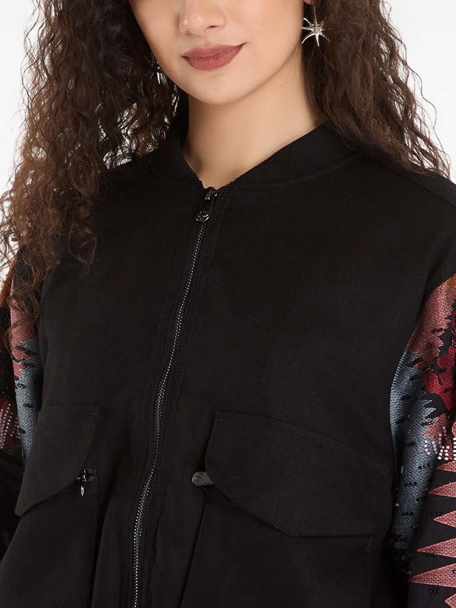 Куртка Desigual Zip-fastening pocket jacket, размер L, black/black — фото 1