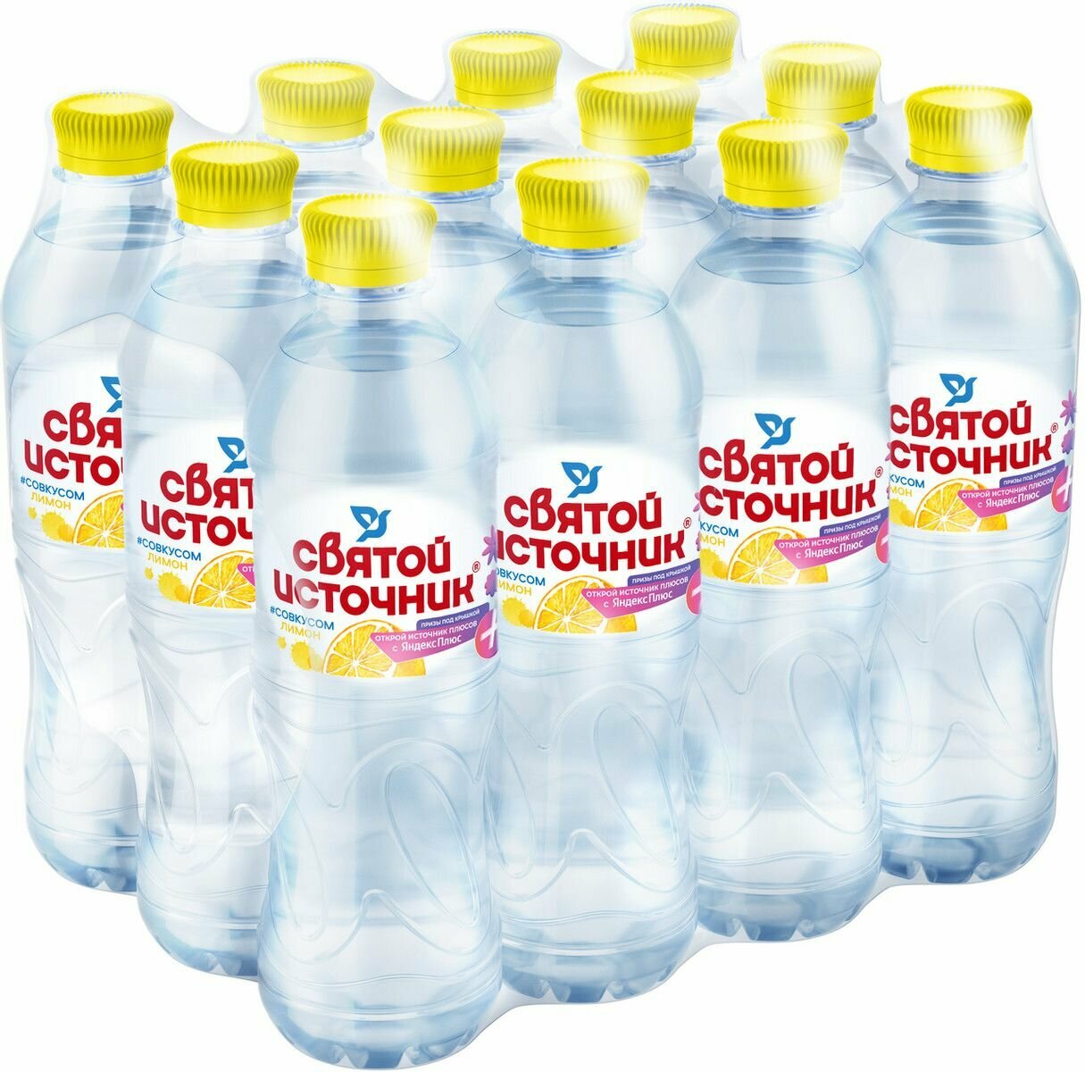 Святой Источник Вода питьевая негазированная со вкусом лимона, 500 мл, 12 шт