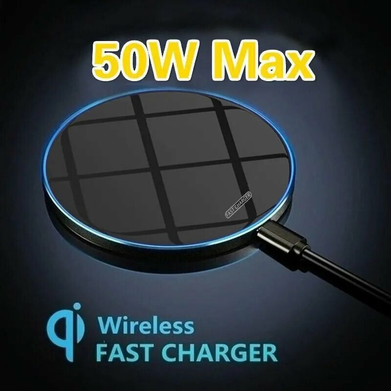Новое Сверхбыстрое Зарядное Устройство Qi Wireless Dock Зарядная Станция Для Iphone 16 15 14 13 12 11 Iphone 11pro X Xs Max Xr, Samsung Galaxy S22 S21 S20 S10 S9 S8, Note 9 8 Huawei