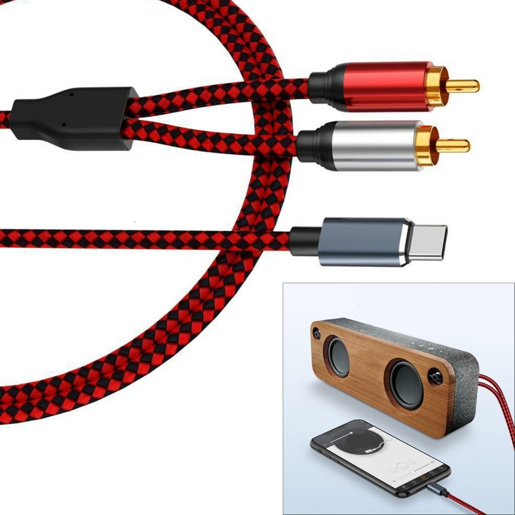 Кабель USB-C — 2 RCA, 3m — фото 1