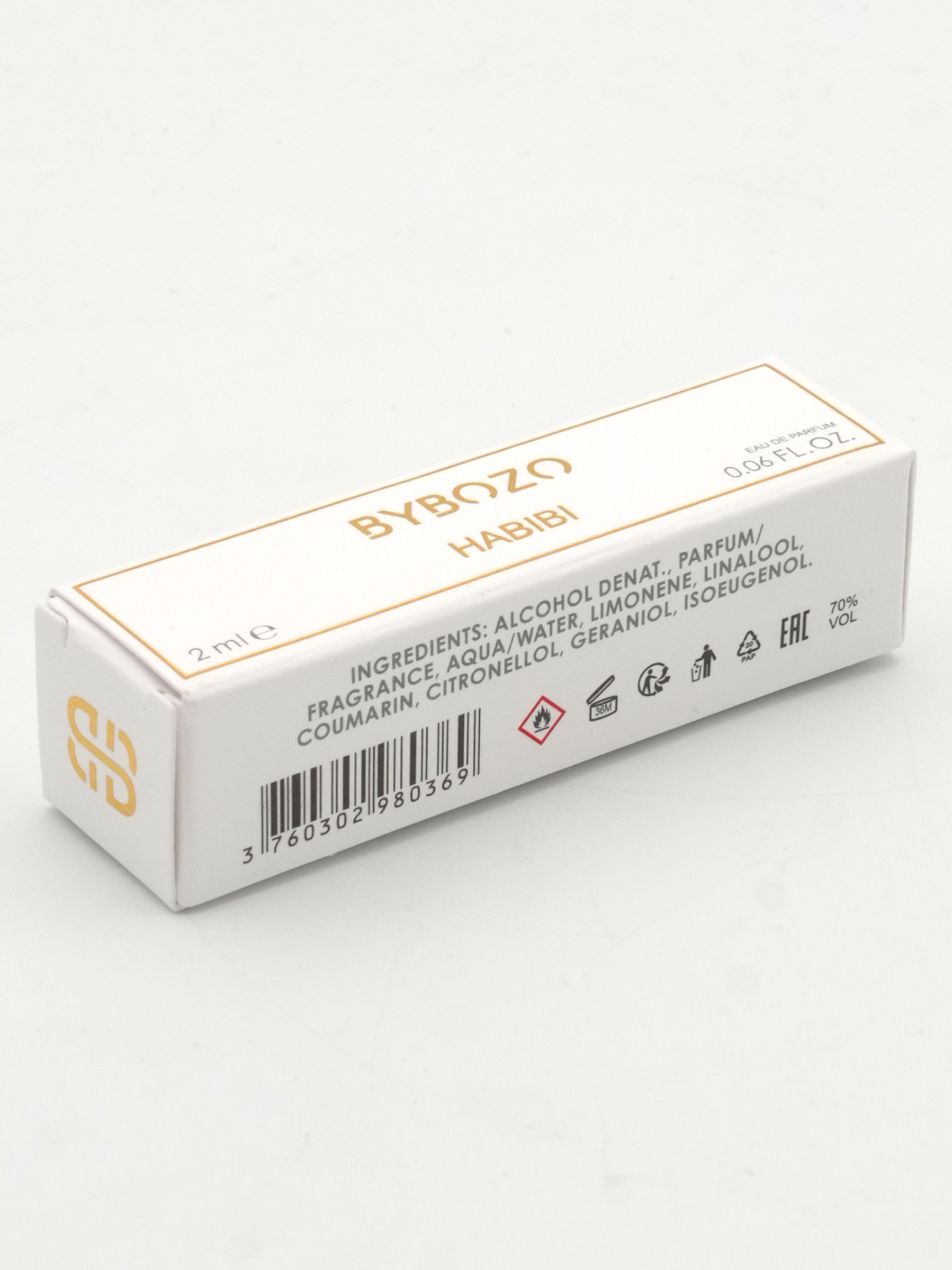 Парфюмерная вода (edP - eau de Parfum) Bybozo HABIBI унисекс 2мл