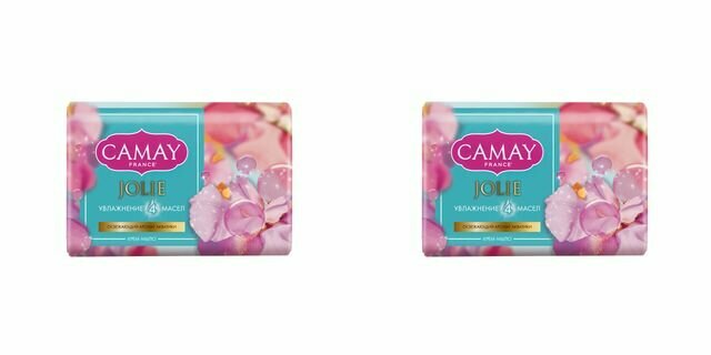 Camay твердое мыло Увлажнение 4 масел, Освежающий аромат, 85 г - 2 шт.