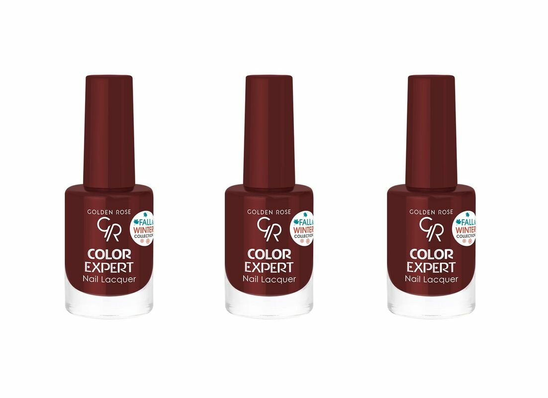Golden Rose Лак для ногтей Color Expert Fall and Winter Collectio, тон 419, широкая кисточка, 10 мл, 3 шт