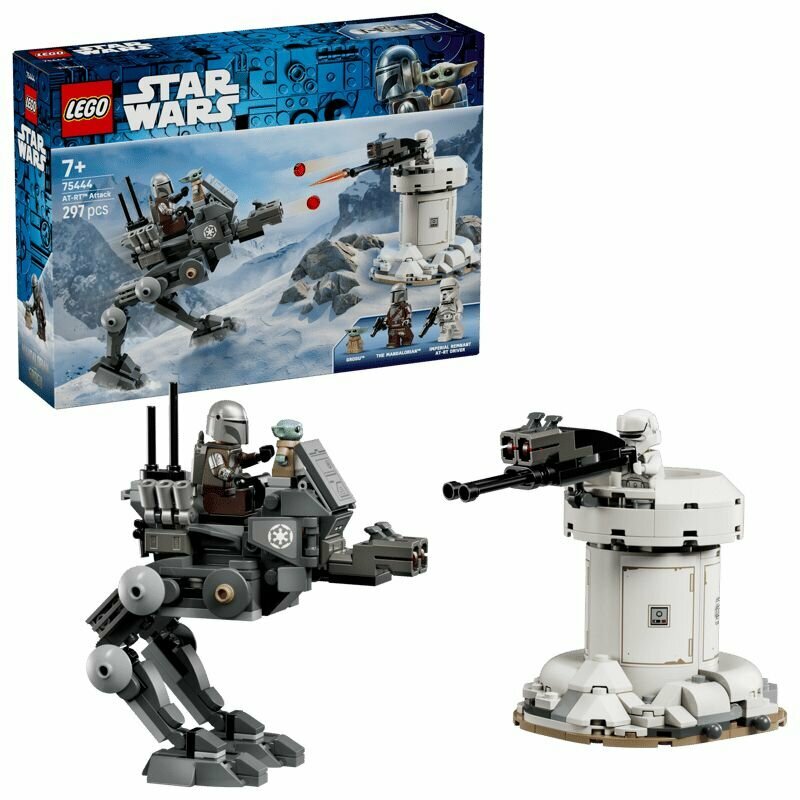 Конструктор LEGO Star Wars 75444 Мандалорец и Грогу: Атака Шагохода AT-RT, 297 дет.