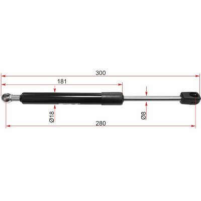 Амортизатор крышки багажника SAT ST-8A5827552 Audi 80 86-95 справа=слева