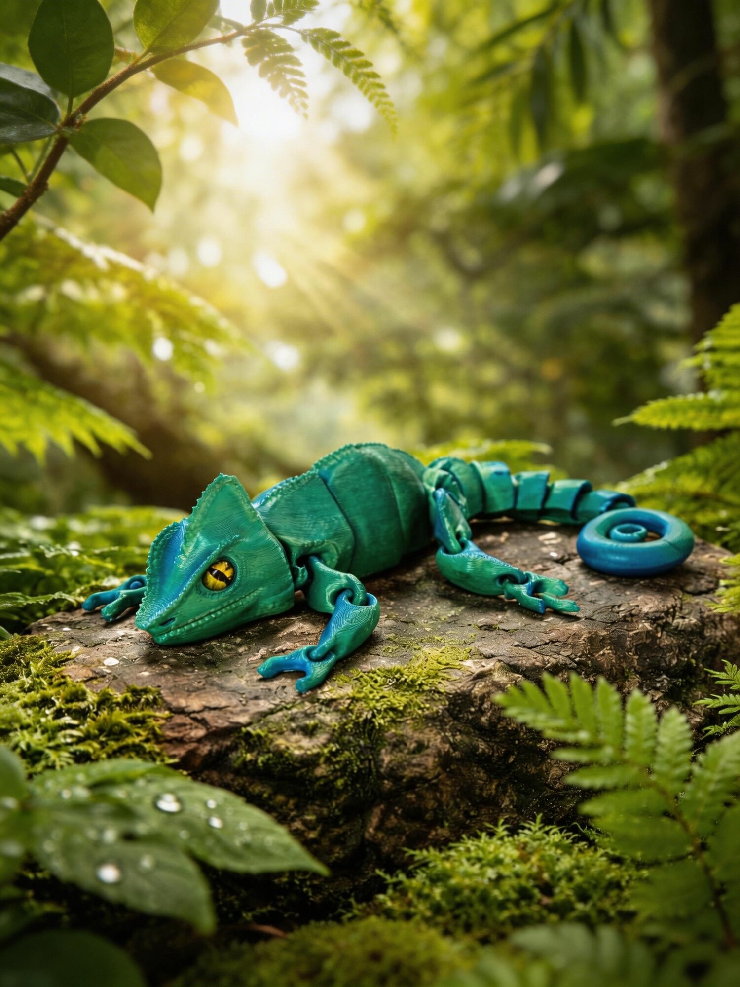Ящерица с 3D-принтом -Гибкие шарнирные 3D-животные для снятия стресса и уникального декора рабочего стола